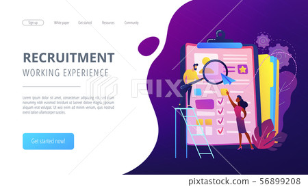 Job interview concept landing page. - Stock Illustration [56899208] - PIXTA