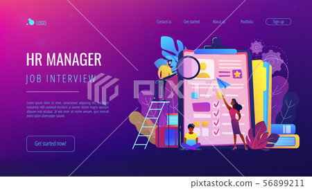 Job interview concept landing page. - Stock Illustration [56899211] - PIXTA