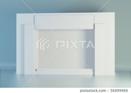 Showcase with lights for samples product. 3D... - Stock Illustration ...
