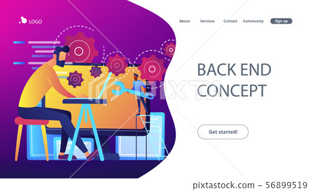Back end development it concept vector... - Stock Illustration ...