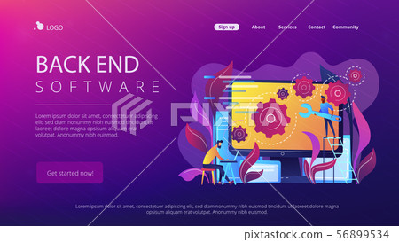 Back end development it concept vector... - Stock Illustration ...