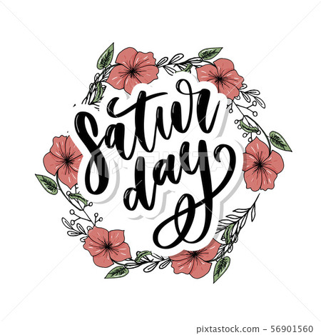Saturday logo template vector lettering - Stock Illustration [56901560 ...