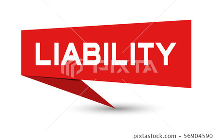 Red paper speech banner with word liability - Stock Illustration ...