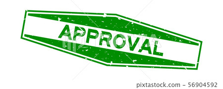 Grunge green approval word hexagon rubber seal - Stock Illustration [56904592] - PIXTA