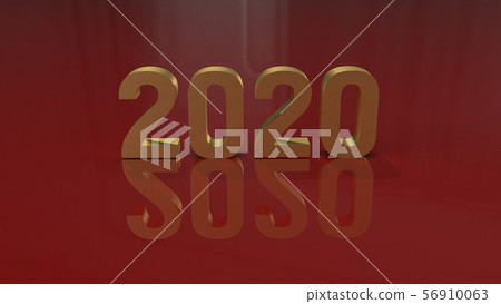 2020 gold number for new year concept. - Stock Illustration [56910063 ...