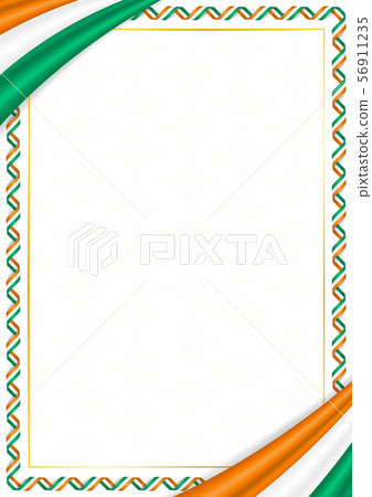 Border made with Ivory Coast national colors - Stock Illustration ...