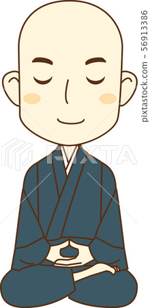 Monk youth samue zazen - Stock Illustration [56913386] - PIXTA