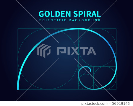 Mathematics formula of fibonacci spiral. Golden... - Stock Illustration [56919145] - PIXTA