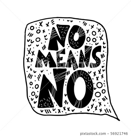 No means no quote. Vector design illustration. - Stock Illustration ...