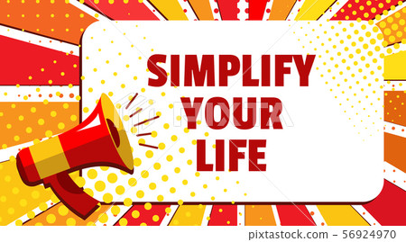 Flat style pop art illustration of simplification - Stock Illustration ...