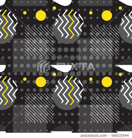 Abstract geometric seamless pattern with simple - Stock Illustration ...