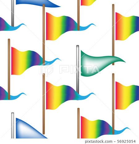 Colourful Flag Vector Seamless Pattern on White - Stock Illustration ...