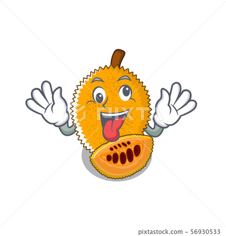 Crazy sweet gac fruit in mascot bowl - Stock Illustration [56930533 ...