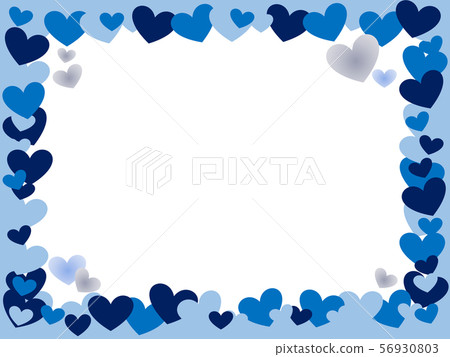 Heart frame blue - Stock Illustration [56930803] - PIXTA