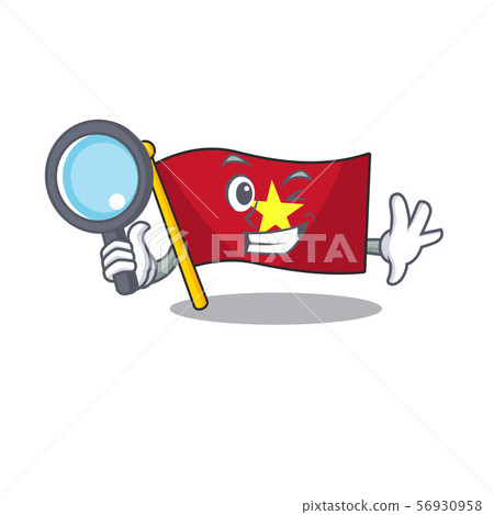 Detective flag vietnam isolated with the character - Stock Illustration ...