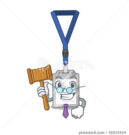 Judge name tag in the cartoon wallet - Stock Illustration [56933424 ...