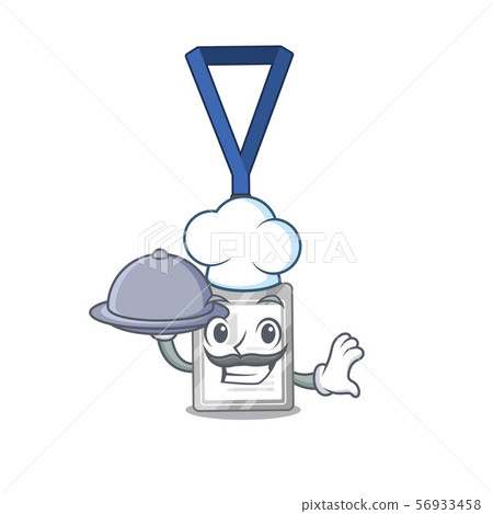 Chef with food name tag isolated in the cartoon - Stock Illustration ...