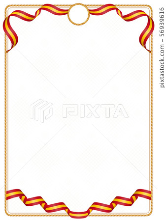 Frame and border of Spain colors flag - Stock Illustration [56939616 ...