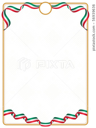 Frame and border of Mexico colors flag - Stock Illustration [56939636 ...