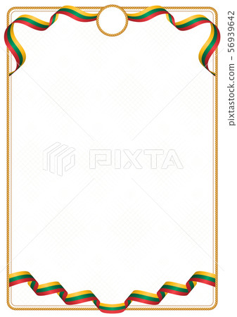 Frame and border of Lithuania colors flag - Stock Illustration ...