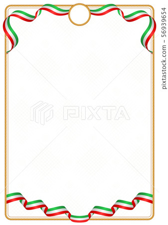 Frame and border of Iran colors flag - Stock Illustration [56939654 ...