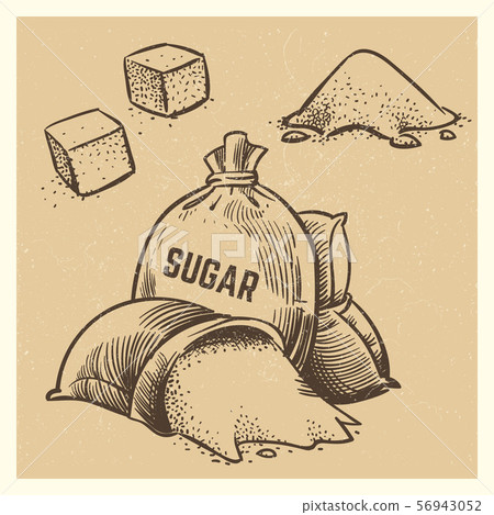 Vector sugar doodles collection. Sketch sugar... - Stock Illustration ...