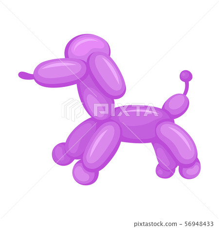 Poodle of balloons. Vector illustration on a... - Stock Illustration ...