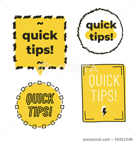 Quick tips set isolated on white background - Stock Illustration ...