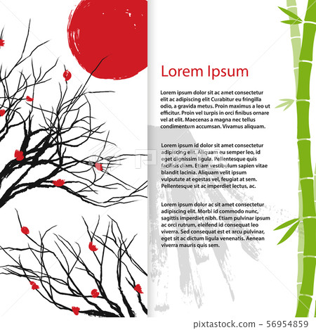 Asian style banner template. Vector japanese... - Stock Illustration ...