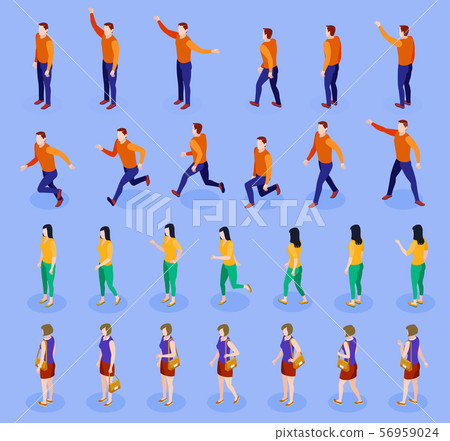 People on the move on isolated background - Stock Illustration ...
