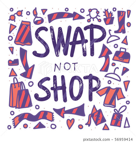 Swap not shop quote. Vector color illustration. - Stock Illustration ...