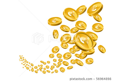 Illustration of scattered coins (money) | Image... - Stock Illustration ...