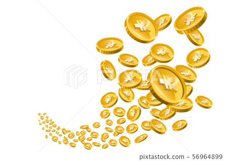 Illustration of scattered coins (money) | Image... - Stock Illustration ...