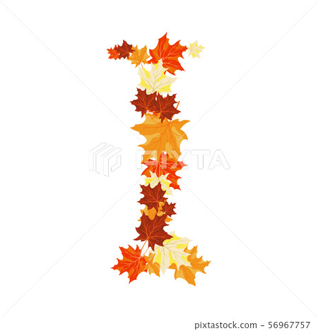 Autumn Maples Leaves Letter - Stock Illustration [56967757] - PIXTA