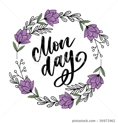 Monday - lettering design for posters, flyers, - Stock Illustration ...