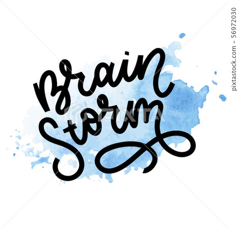 Brainstorm lettering vector calligraphy Typography - Stock Illustration ...