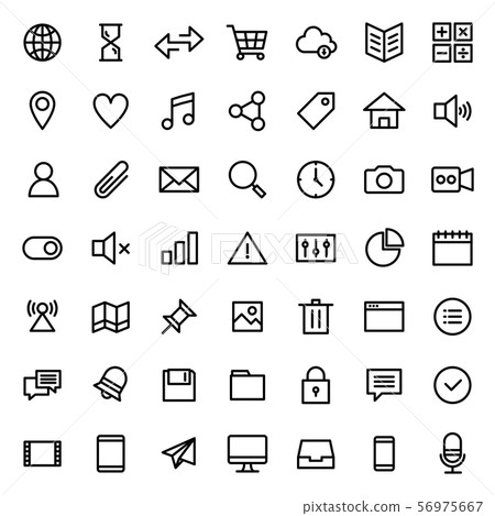 Essential Icon Set - editable stroke. 48x48...-插圖素材 [56975667] - PIXTA圖庫