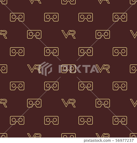 Seamless Vector Pattern With VR Logos-插圖素材 [56977237] - PIXTA圖庫