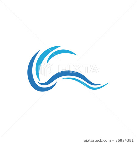 Wave graphic design template vector isolated - Stock Illustration ...