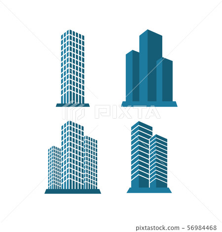 Building graphic design template vector isolated - Stock Illustration ...