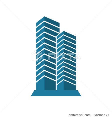 Building graphic design template vector isolated - Stock Illustration ...