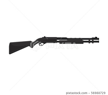 Double-barreled gun. Vector illustration on a... - Stock Illustration ...