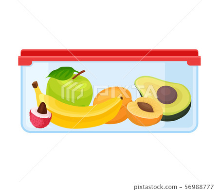 Container with fruits. Vector illustration on a... - Stock Illustration ...