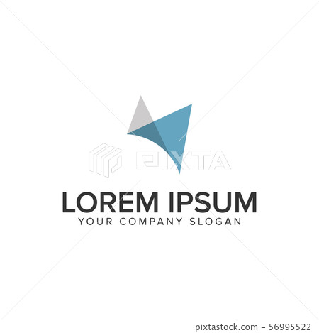 flying paper logo design concept template. - Stock Illustration ...