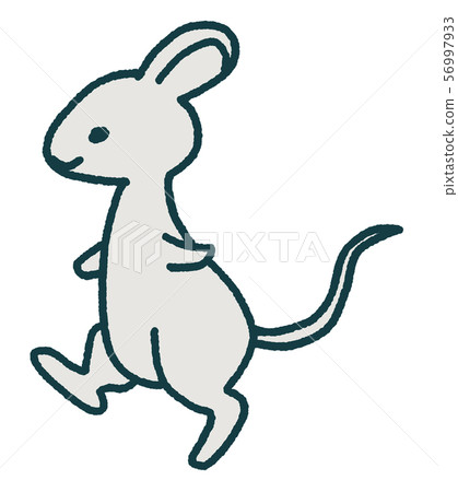 Mouse sideways white - Stock Illustration [56997933] - PIXTA