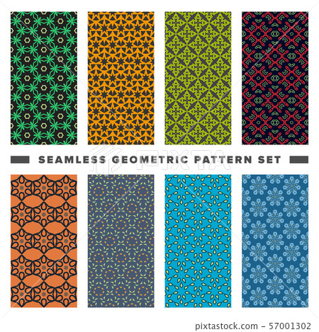 Set of seamless decorative geometric shapes - Stock Illustration ...
