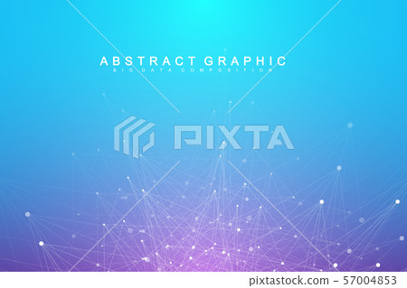Big data visualization. Geometric abstract... - Stock Illustration ...