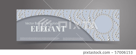 Banner template with pearl pattern background. - Stock Illustration ...
