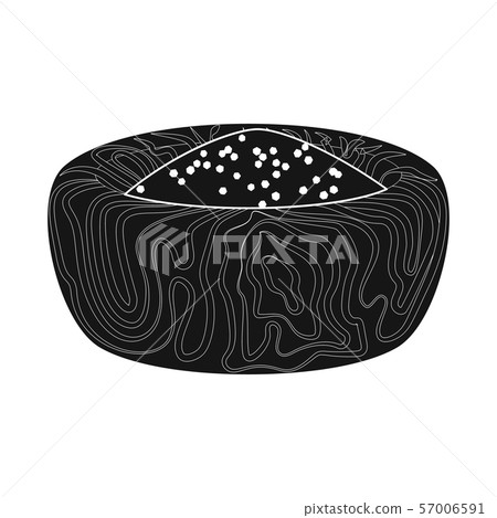 Isolated object of bowl and salty symbol. Set... - Stock Illustration ...