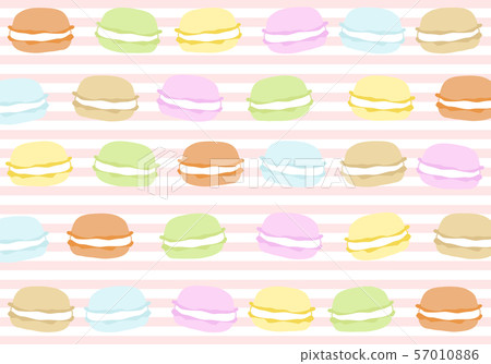 Macaroon and border pattern background vector... - Stock Illustration ...